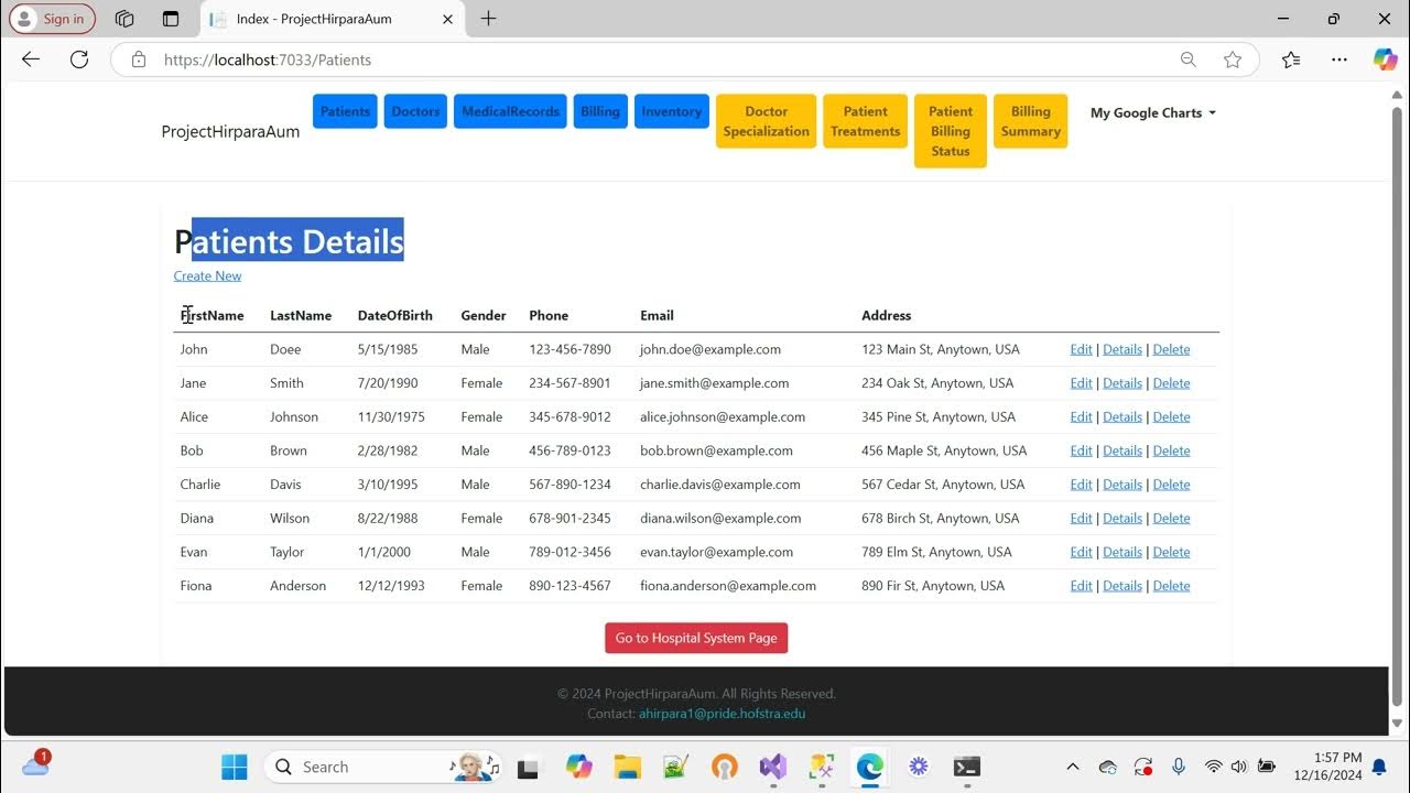 Hospital Management System Web Application Demo - YouTube