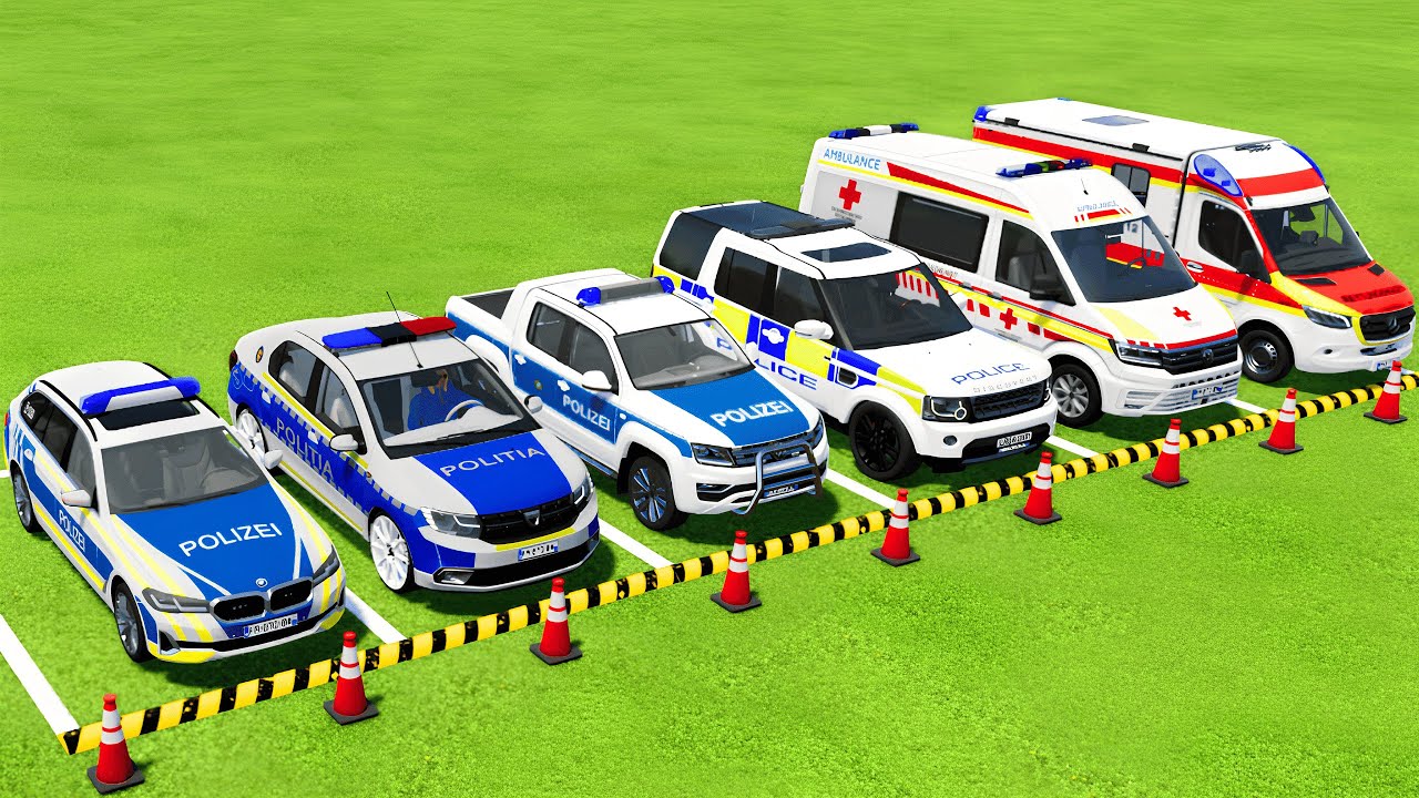 TRANSPORTING ALL POLICE CARS and AMBULANCE VEHICLES WITH TRUCKS TO THE ...