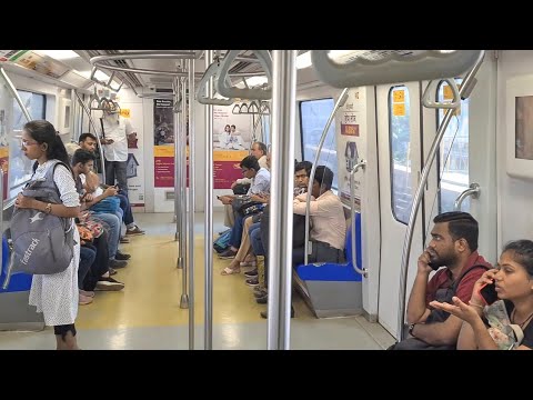 🇮🇳 MUMBAI METRO, BLUE METRO LINE FROM VERSOVA TO TECNO MAROL NAKA ...