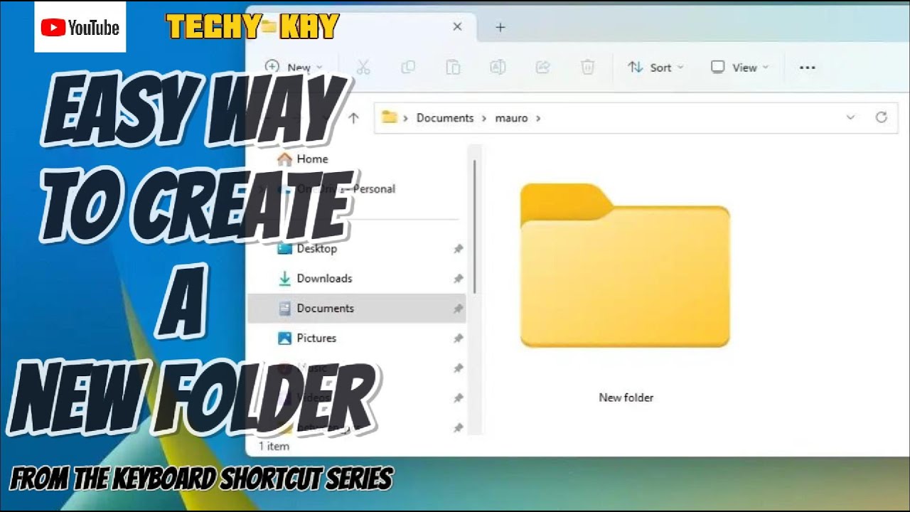 Easy Way To Create A New Folder - YouTube