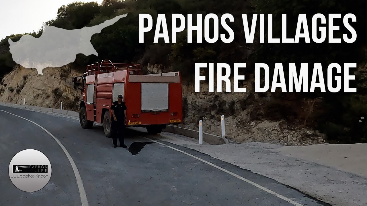Paphos Fire Damage - Village Drive - YouTube