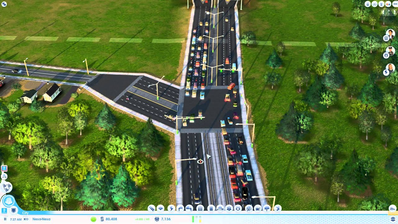 Simcity 5 Roads intersection - YouTube