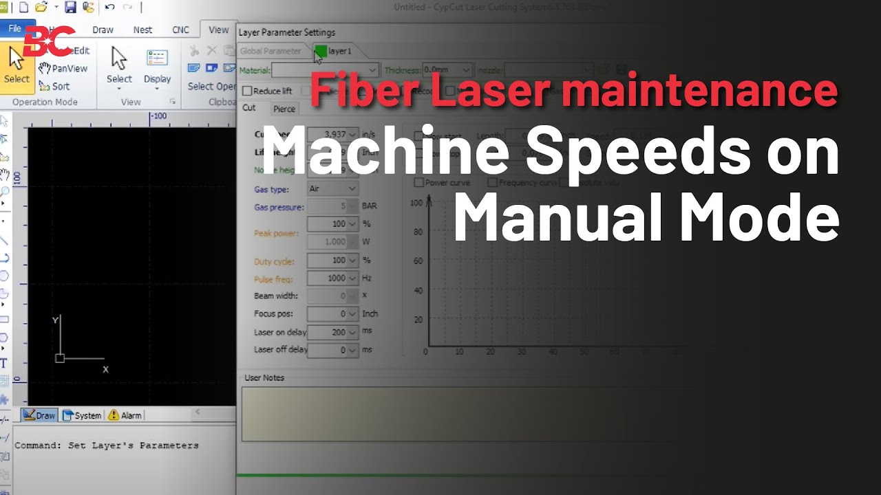 Machine speeds on manual mode - YouTube