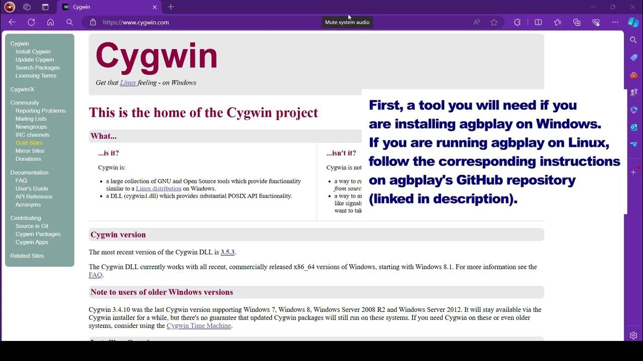 Tutorial Setting Up Cygwin And Agbplay Read Description Youtube