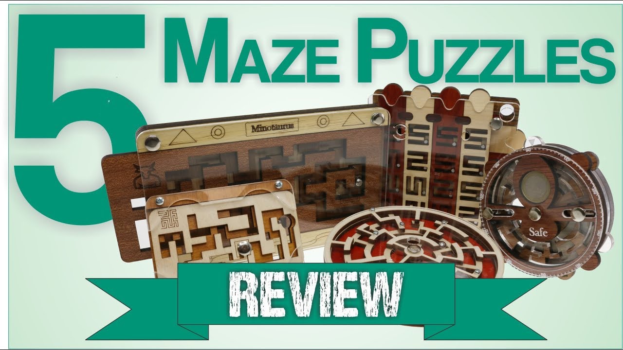 5 MAZE PUZZLES - Review - Puzzle Master Maze Puzzles - YouTube