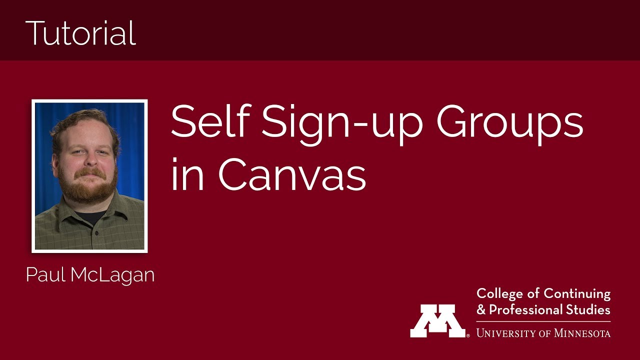 Tutorial: Self Sign-up Groups in Canvas - YouTube