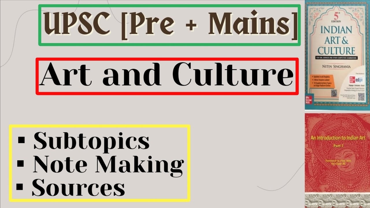 UPSC Prelims + Mains ! Subtopics and Note Making of Art and Culture ...