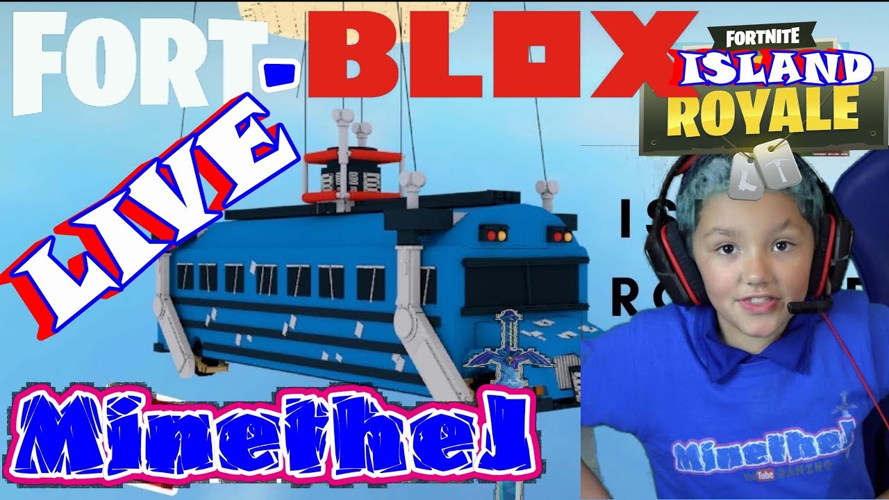 🍩 FORT-BLOX Roblox LIVE Play Island Royale w/Fans KID GAMER MinetheJ ...