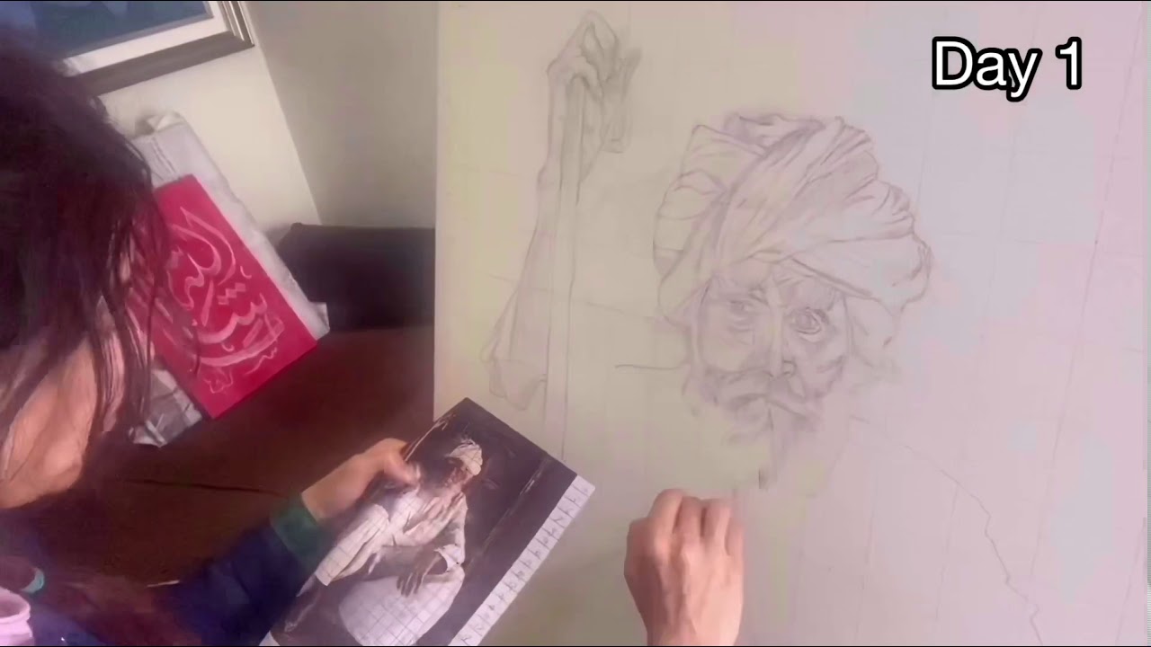 Rabi Pirzada live painting - YouTube