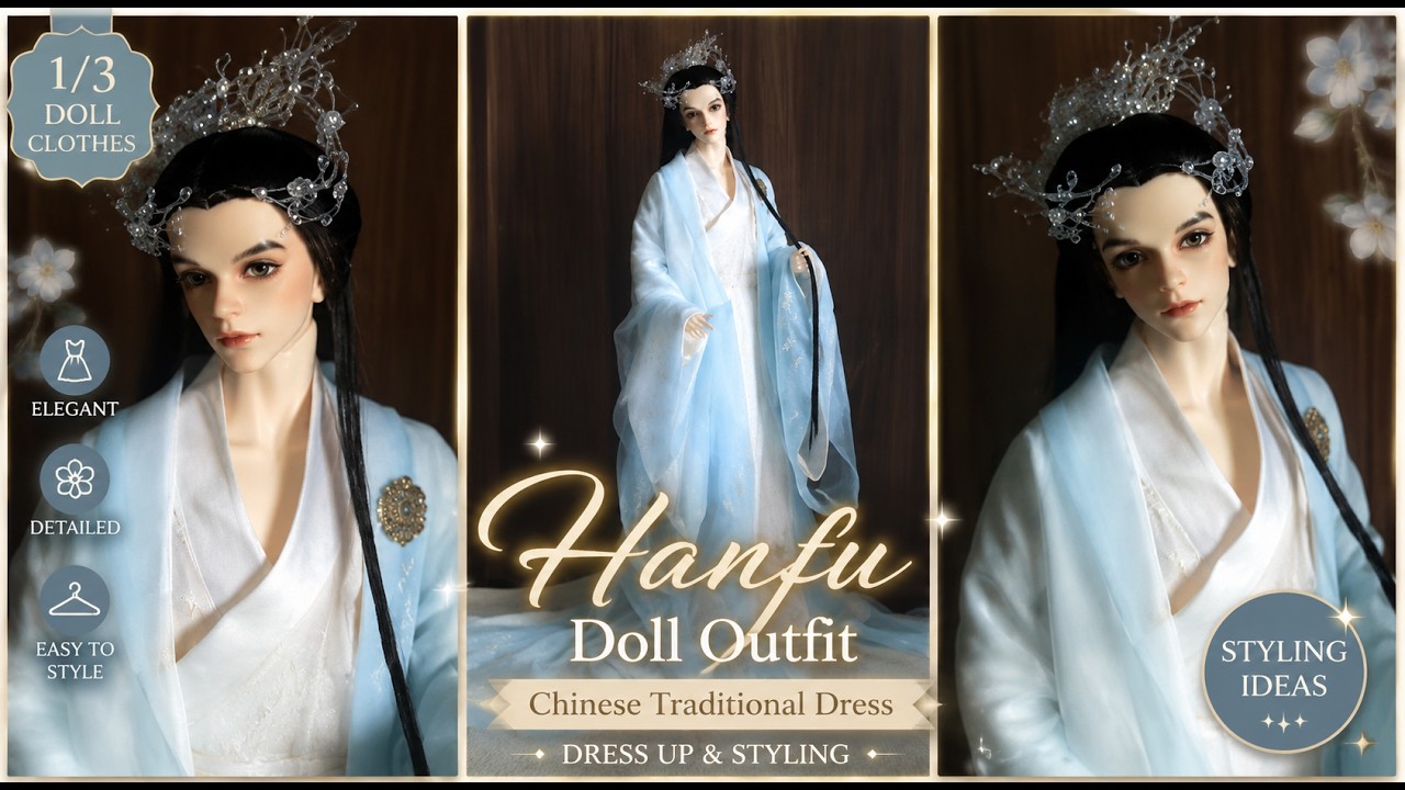 DOLL DRESS HANFU New outfits| Ancient Chinese Style clothes BJD Boy 1/3 ...