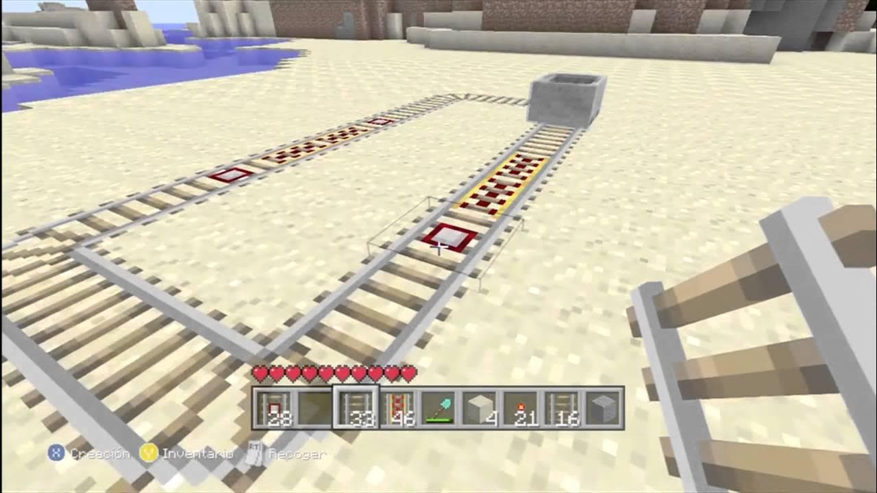 Tipos de rieles en Minecraft Edición Xbox 360 y como hacer unas vías ...