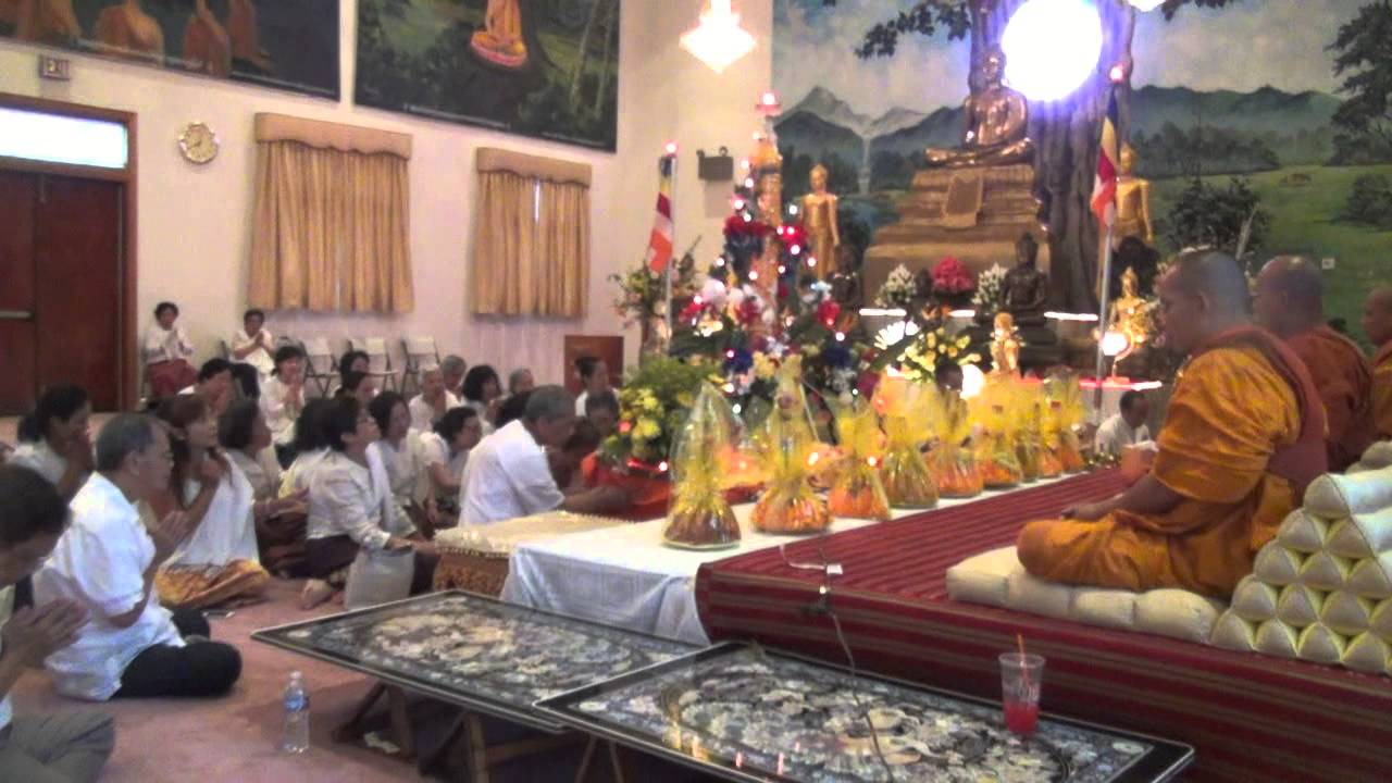 បុណ្យចូលព្រះវស្សា វត្តពុទ្ធិការាម, Vassa Entering Ceremony in ...