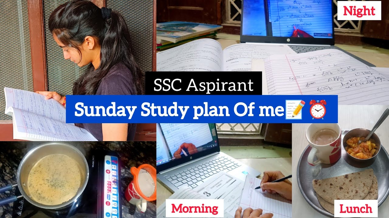 ⏰*Sunday Study Routine Of SSC Aspirant* | SSC Study Vlog📚 - YouTube