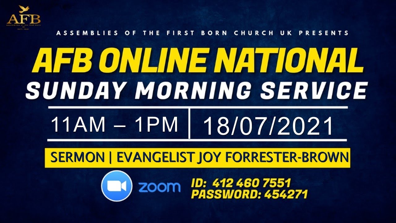 AFB Sunday Morning National Service | Sermon | Evangelist Joy Forrester ...
