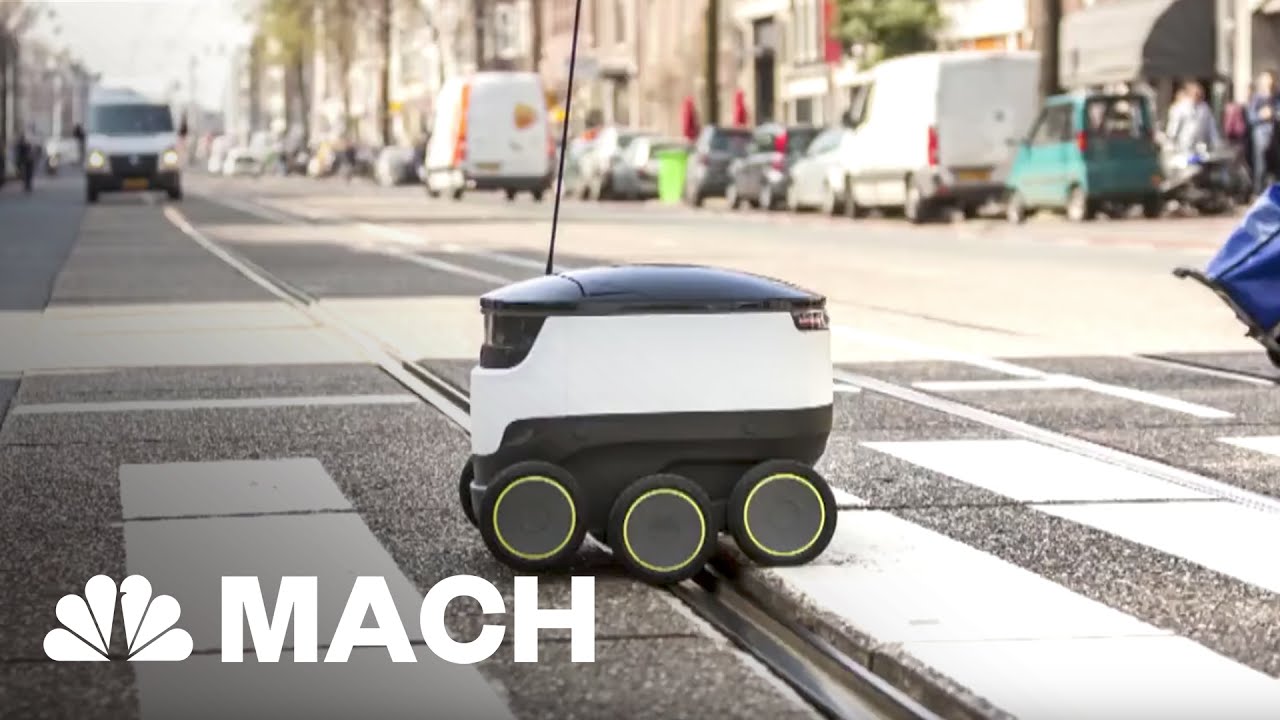 Domino's Droid Robot Delivers Pizza Right To Your Doorstep | Mach | NBC ...