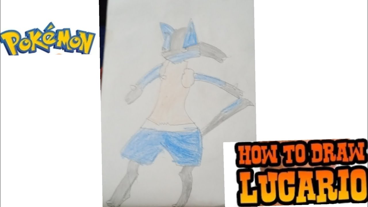 how to draw lucario - YouTube