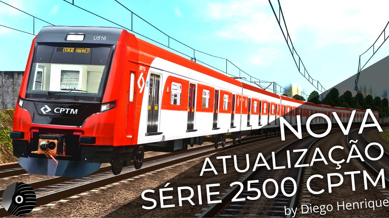 OpenBVE - NOVA ATUALIZAÇÃO do TREM SÉRIE 2500 da CPTM! Guarulhos-Cecap ...