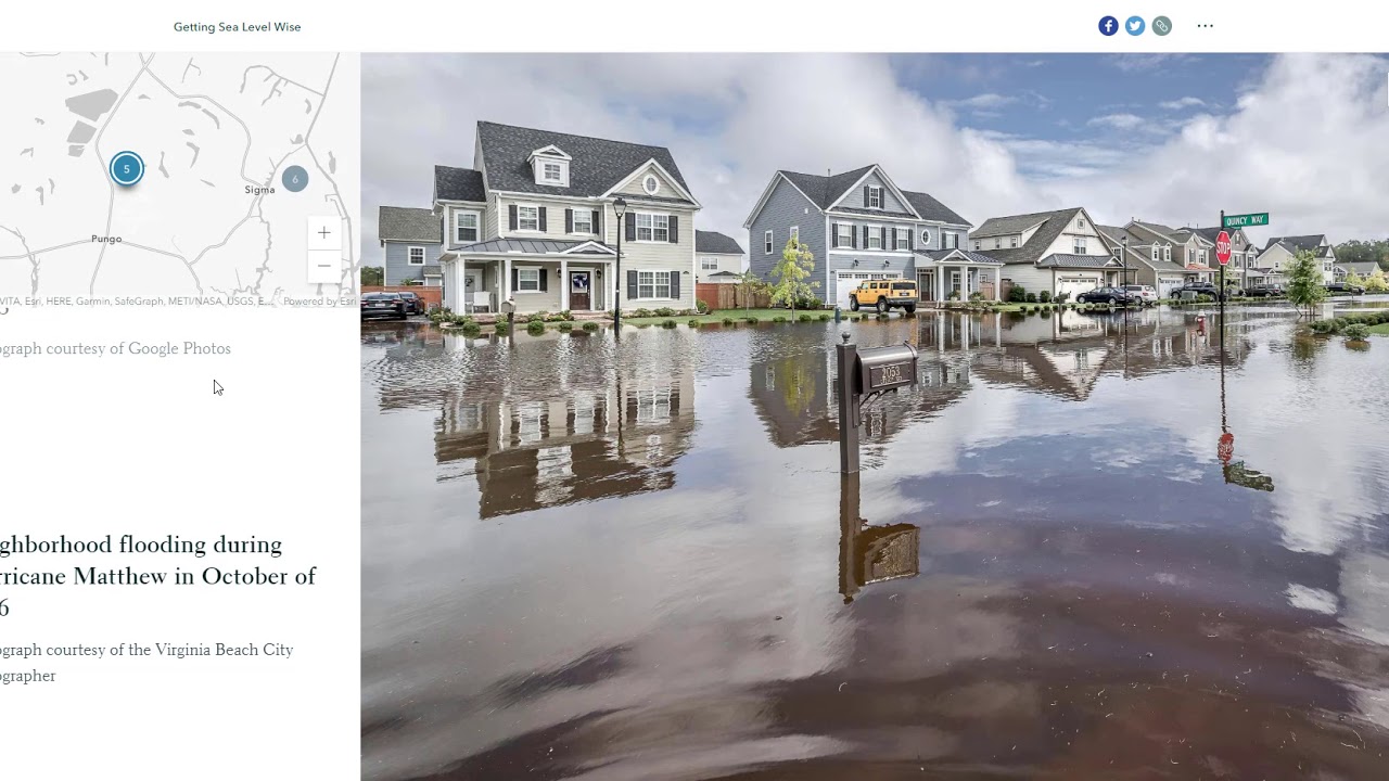 Virginia Beach Sea Level Wise Story Map Tutorial - YouTube