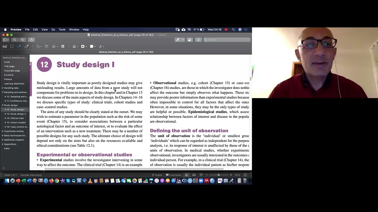 Biostatistics 9: Study design I - YouTube