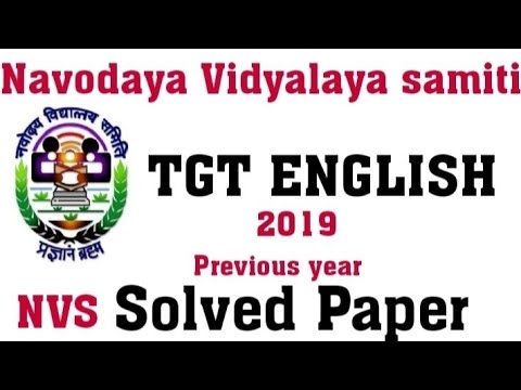 #NVS #NVS_TGT_2022 NVS TGT English 2019 solved paper | English 2019 old ...
