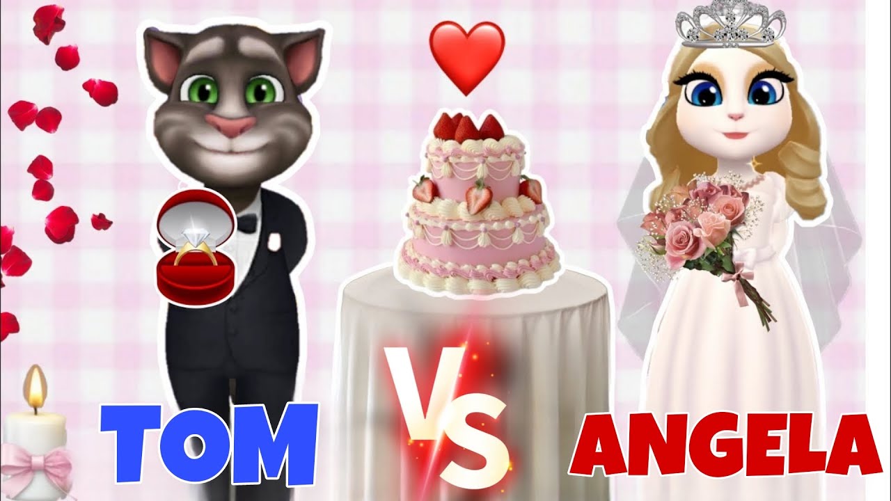 TOM AND ANGELA WEDDING ️💍| Makeover💄| MY TALKING ANGELA| MY TALKING TOM ...