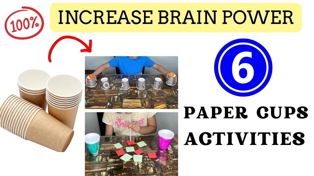 6 Paper Cup Activities for Kids | Brain Gym (Age 3+) - YouTube