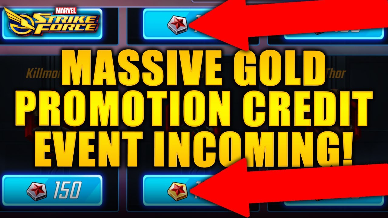 Massive Gold Promotion Credits Event Incoming - MARVEL Strike Force ...