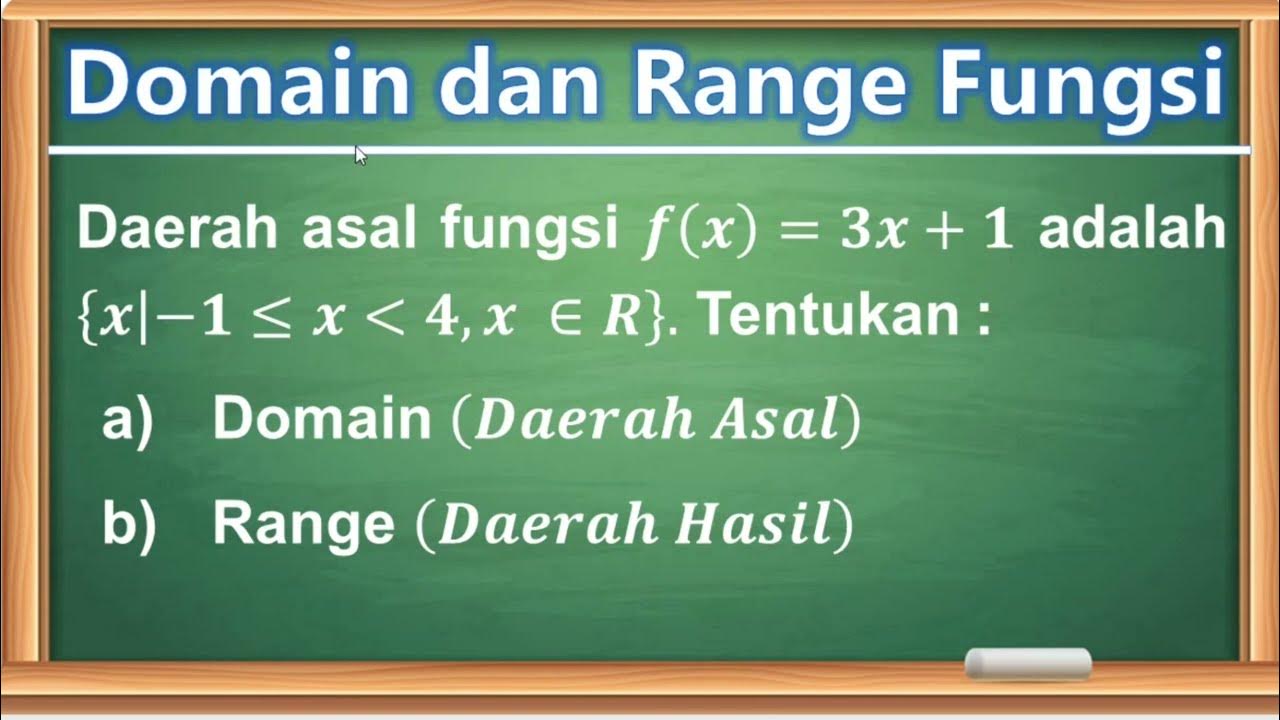 Cara Menentukan Domain dan Range Fungsi || Matematika Kelas 8 - YouTube