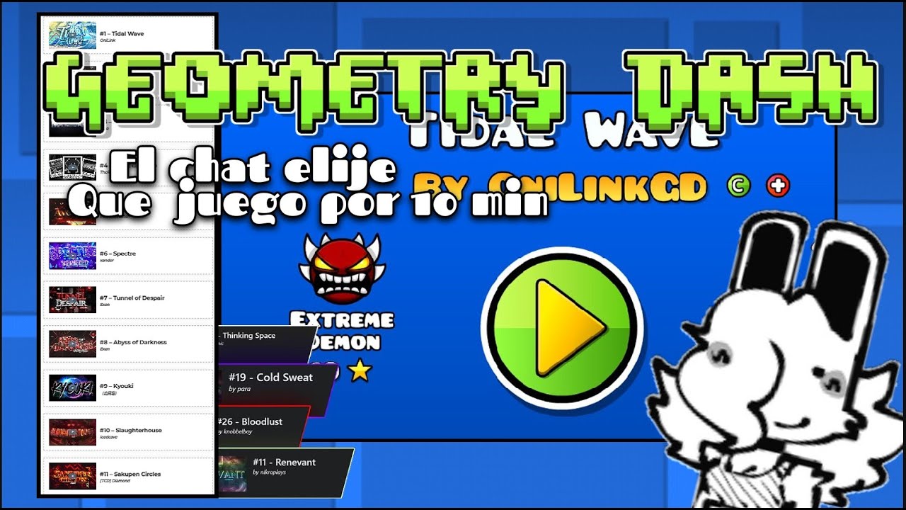 El Chat elije que nivel juego por 10 Min y decorando "GREEN LEVEL II" | Geometry Dash - YouTube