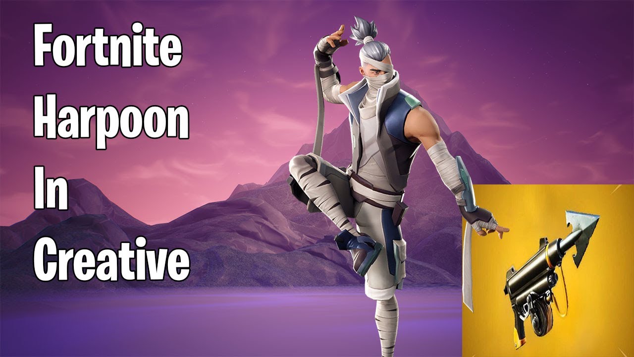 Fortnite How To Get Harpoon Gun In Creative Mode! - YouTube