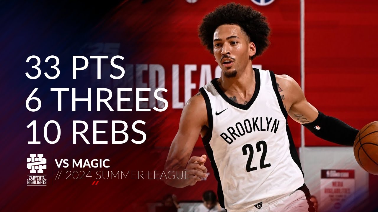 Jalen Wilson 33 pts 6 threes 10 rebs vs Magic 2024 Summer League - YouTube