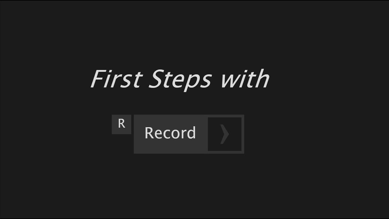 VL ExtendedTutorials First steps with Records - YouTube