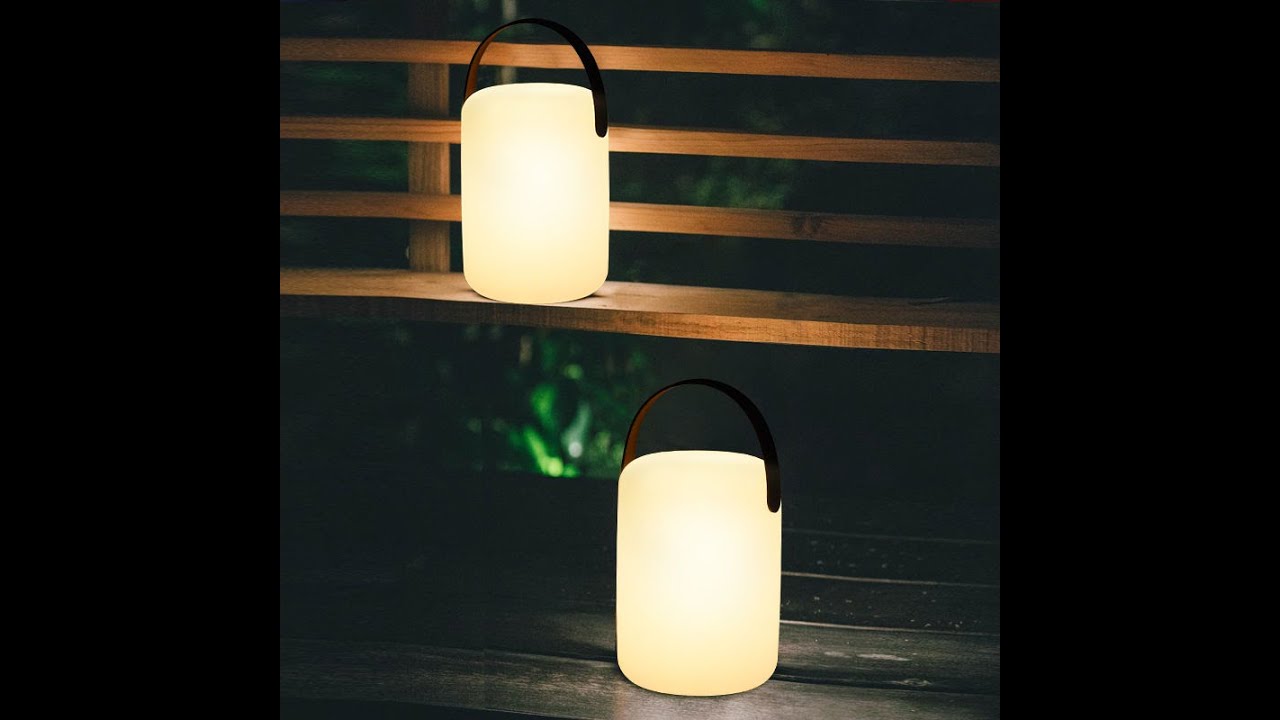 Cylinder Lantern USB Rechargeable Portable LED Table Lamp - YouTube