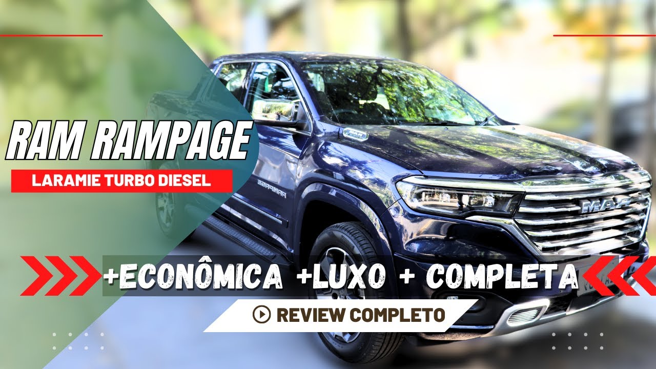 RAMPAGE LARAMIE TURBO DIESEL - REVIEW COMPLETO - MAIS ECONÔMICA - MAIS ...