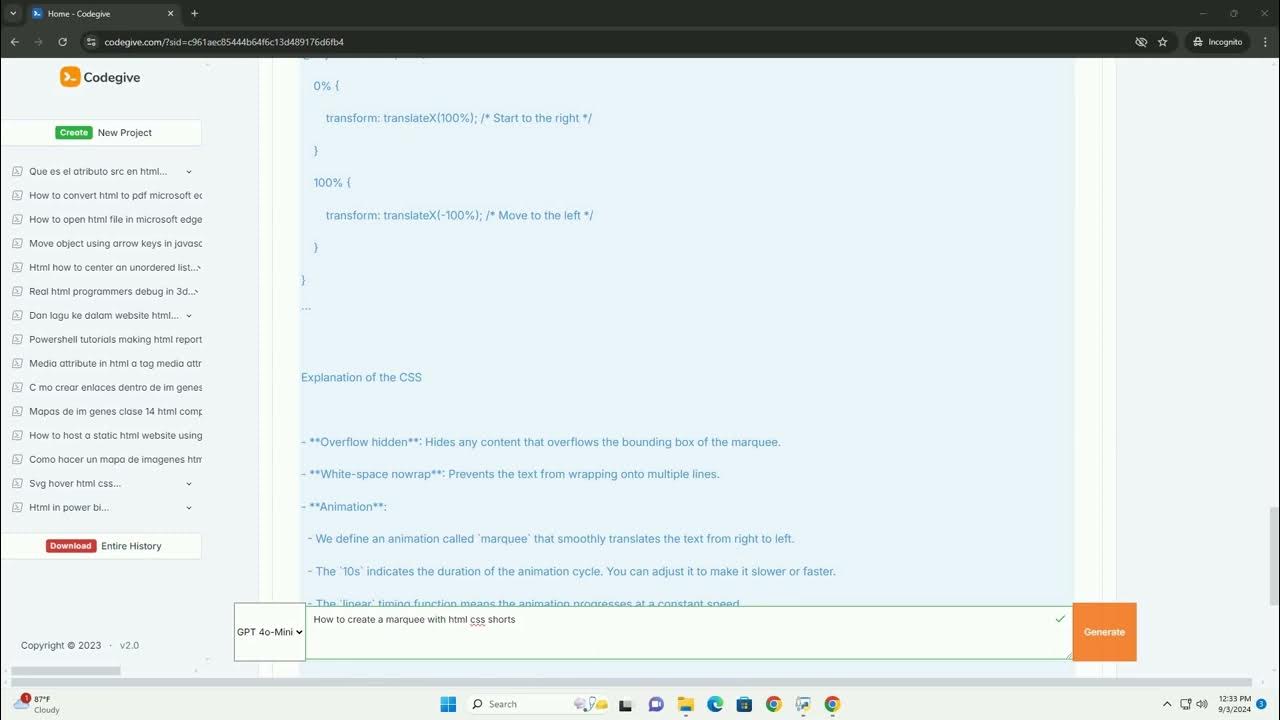 How to create a marquee with html css shorts - YouTube