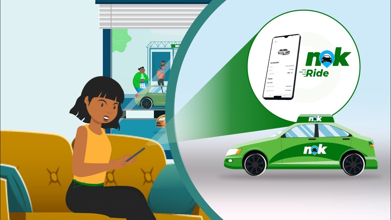 2D Animated Advert Video for Nok Ride a Cab Hailing Mobile App. - YouTube