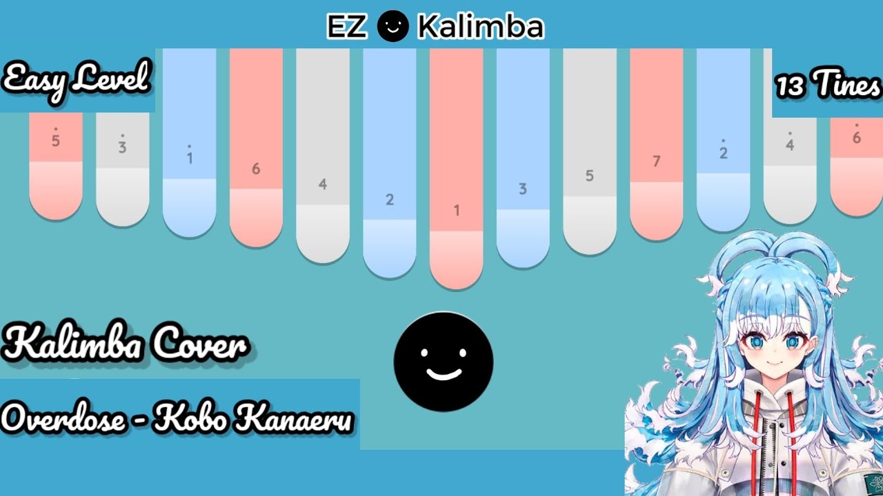Overdose - Natori (Kobo Kanaeru cover) Easy Kalimba Cover With tabs ...
