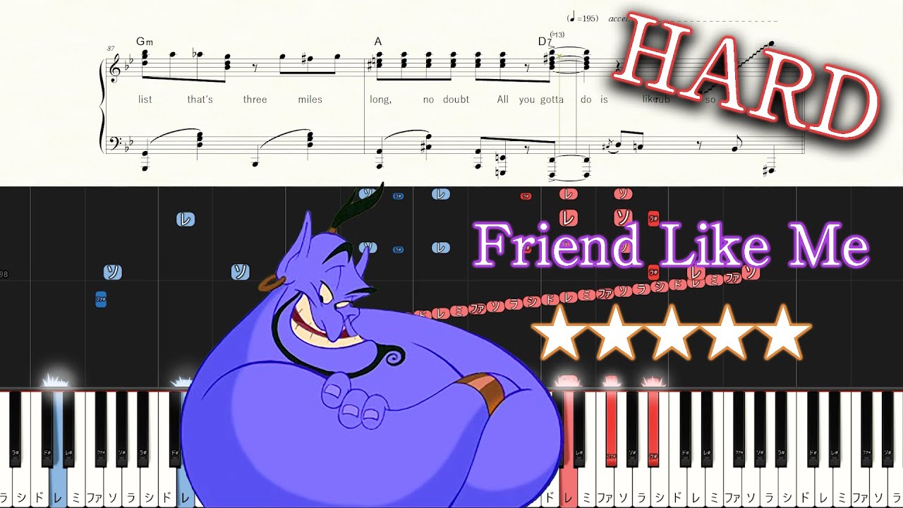 Aladdin - Friend Like Me - Hard Piano Tutorial + Sheets [Piano ...
