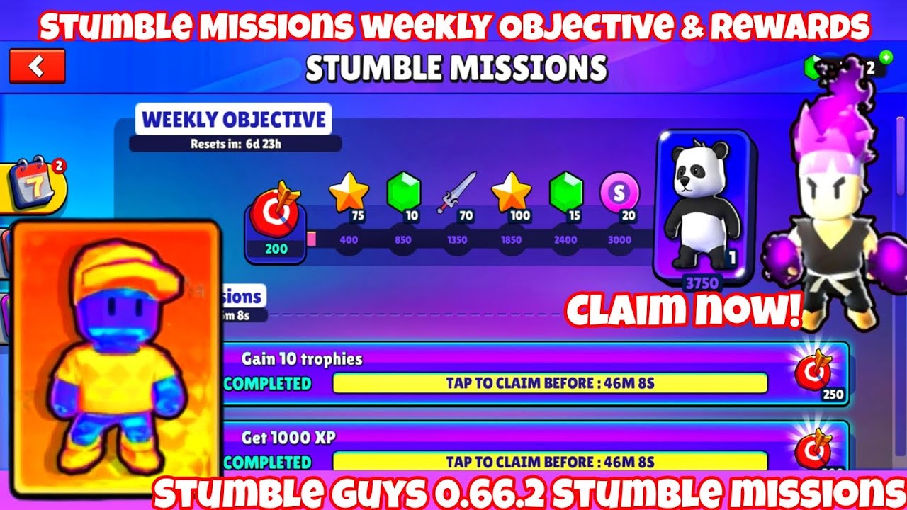Panda Bear Stumble Guys Free Skin in Stumble Missions - YouTube
