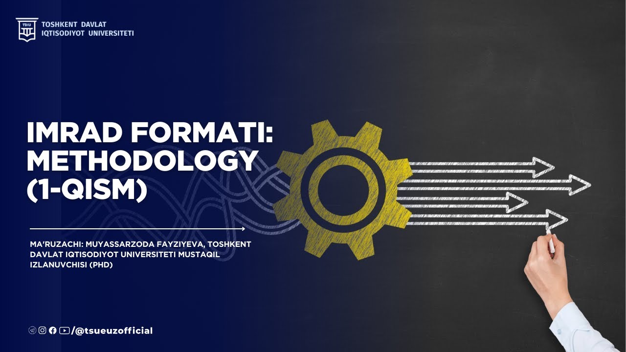 IMRaD formati: Methodology (1-qism) - YouTube