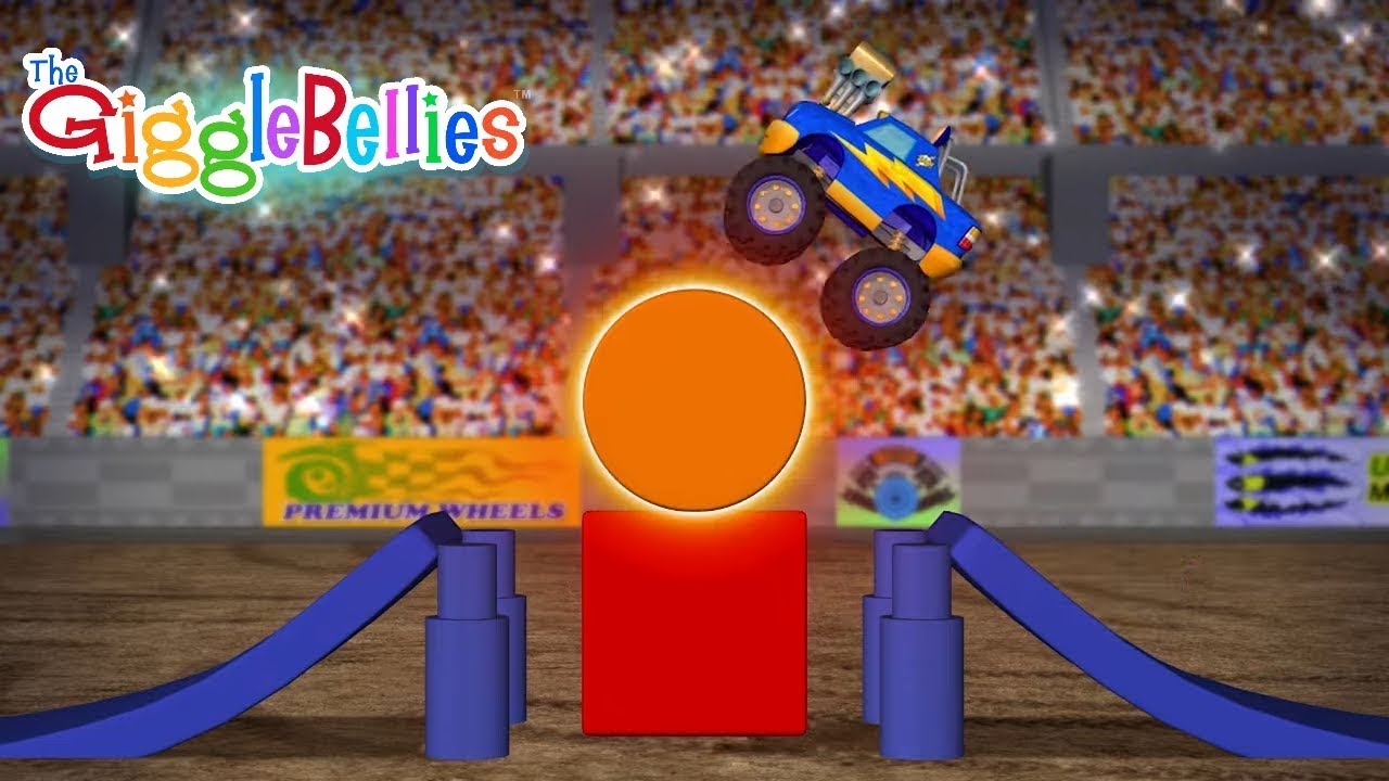 Shapes and Colors | Learn with Monster Trucks | Nursery Rhymes ...