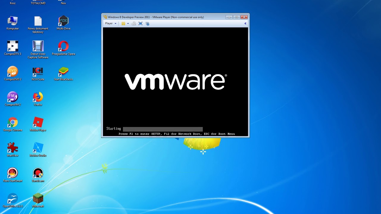 Windows 8 Build 8056 on VMware - YouTube