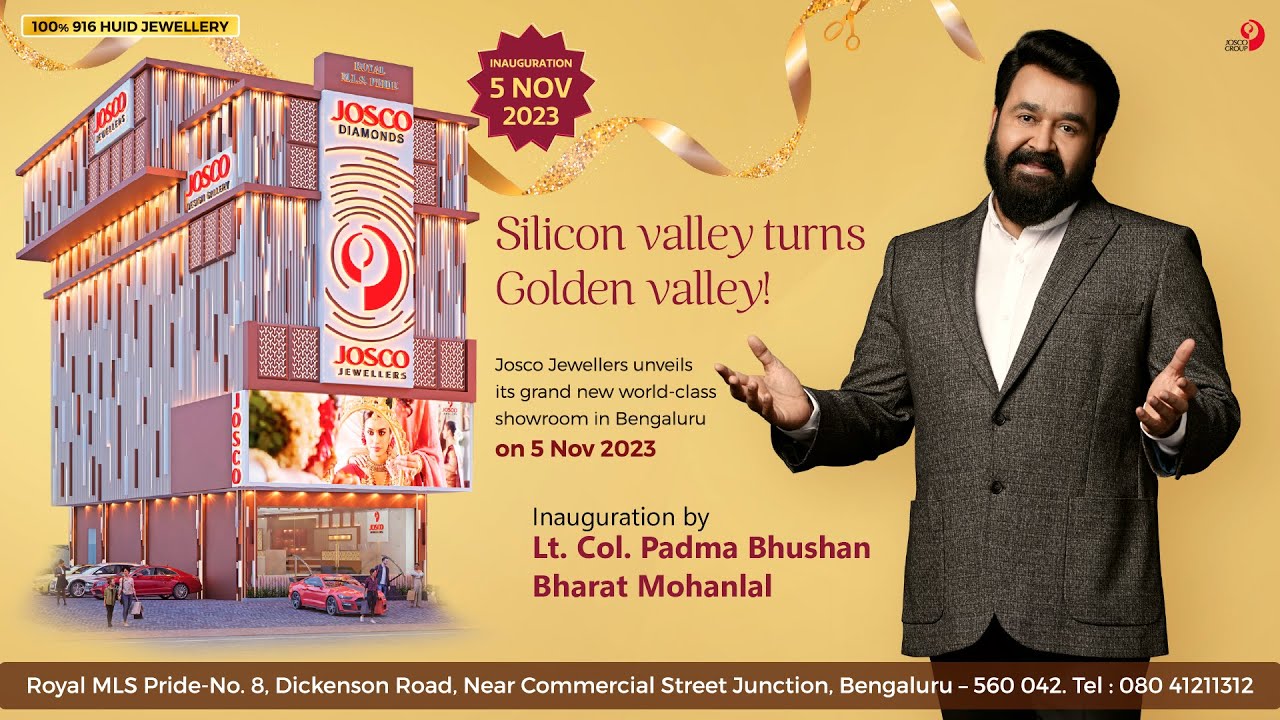 New Josco Jewellers Showroom @ Bengaluru, Opening on 5 Nov, 2023 ...