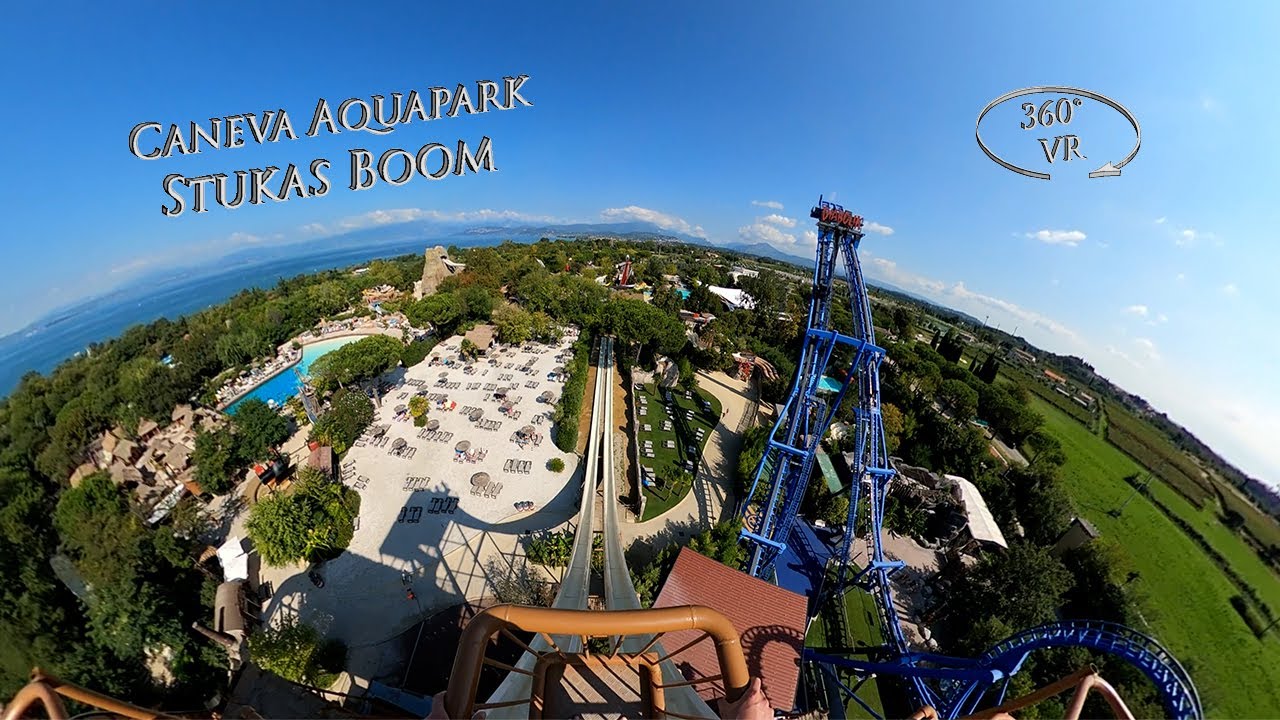 Caneva Aquapark Stukas Boom (Right) 360° VR POV Onride - YouTube