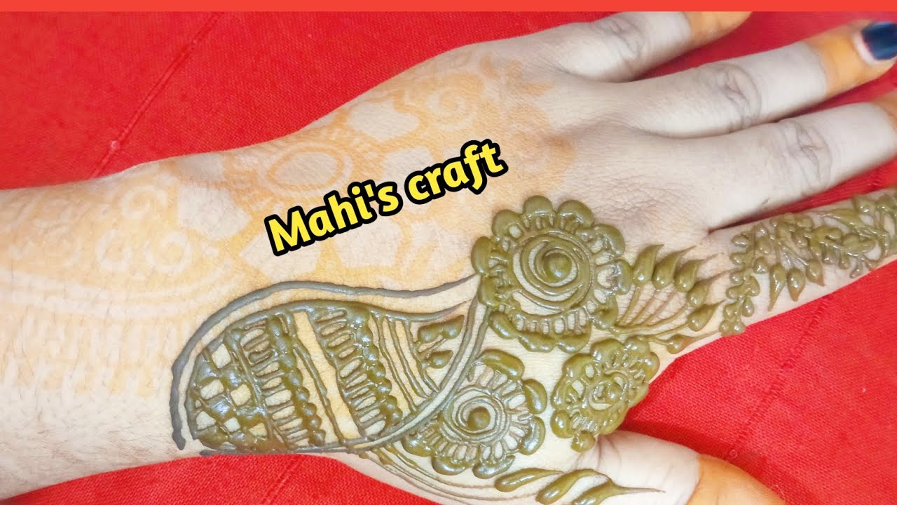 New easy hanna design ||simple mehndi design by mahi's craft. - YouTube