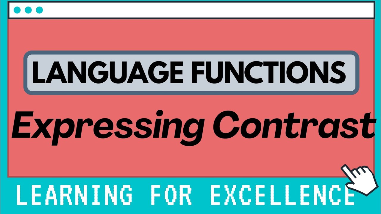 Language Function | Expressing Contrast | STD 10-11-12 - YouTube