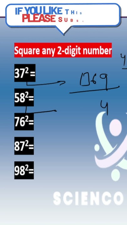 #shorts #maths#tricks calculate square any two digit number - YouTube