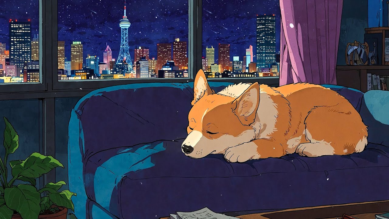 Sweet Sunday Night 💤 Dreamy Lofi Songs With Sleeping Corgi To Ease Your ...