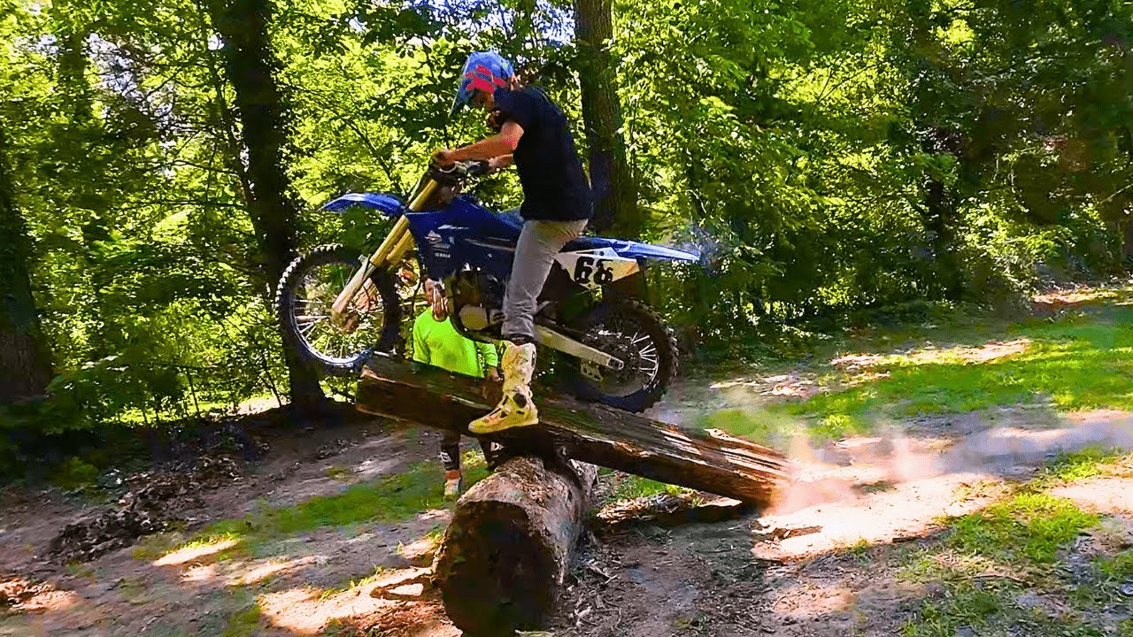 Motocross Goon Learns Enduro LOG JUMPING - YouTube