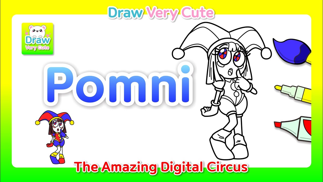 how to draw Pomni amazing digital circus drawing and coloring cute ...